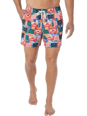 FAIR HARBOR Bungalow 5 Swim Trunks - Seaside Glow