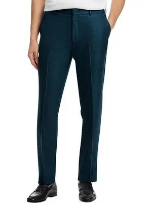 Vince Wool, Silk & Linen Melange Suit Pants - Denim Blue