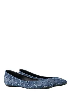 LANVIN Lanvin Lunar Year Ballerina Flat In Denim Blue