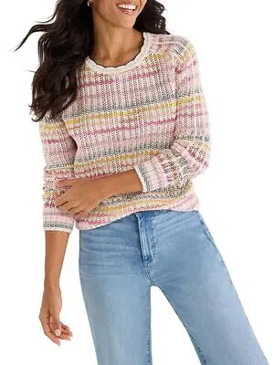 NIC+ZOE Melange Mix Sweater - Pink Multi