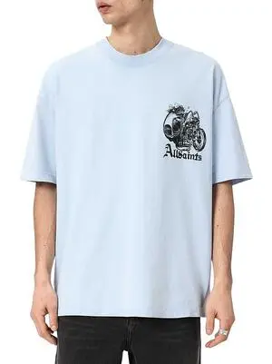ALLSAINTS Panhead Logo Graphic Tee - Villa Blue