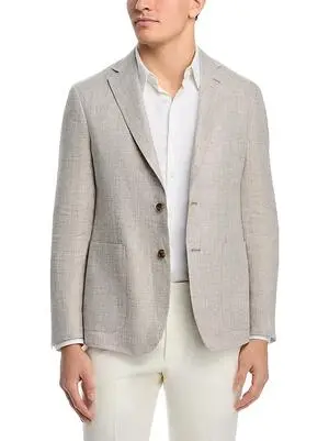 Bloomingdale'S Linen Melange Regular Fit Jacket - Oatmeal