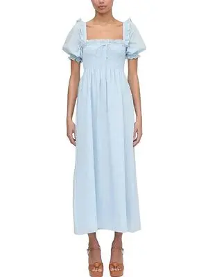 Hill House Home The Scarlett Midi Nap Dress - Pale Blue