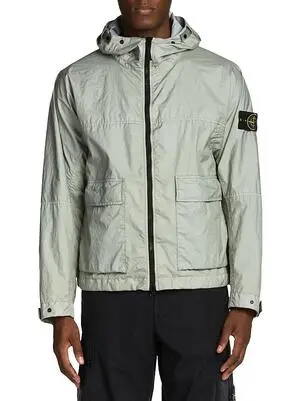 Stone Island Capospalla Zip Hooded Jacket - Sage