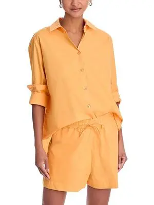 French Connection Rhodes Poplin Shirt - Clementine
