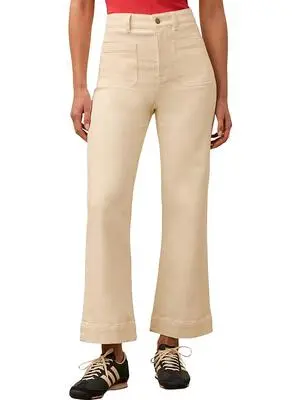 Faherty Brand Stretch Terry Patch Pocket Ankle Pants - Egret