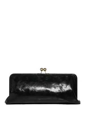 Aqua Medium Coin Purse Clutch - Black