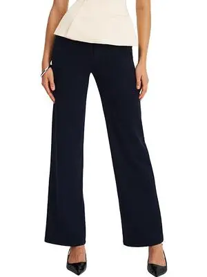 MISS CIRCLE Yanin Low-rise Straight-leg Trousers - Navy