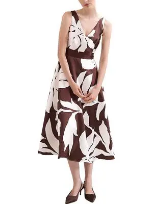 PHASE EIGHT Delicia Midi Dress - Brown