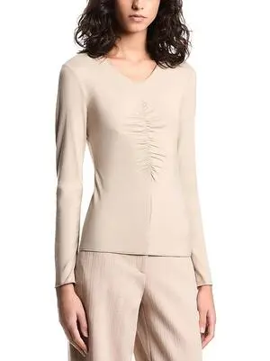 Emporio Armani Ruched Top - Solid Light