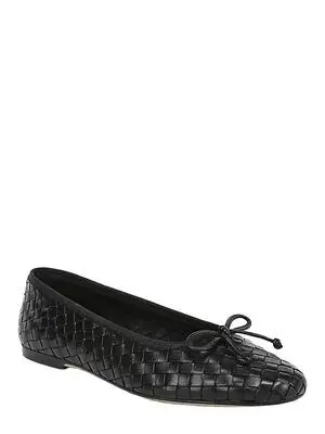 Sam Edelman Ruthie Leather Ballet Flats - Black