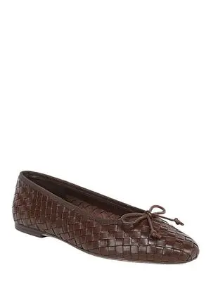 Sam Edelman Ruthie Leather Ballet Flats - Terazzo Brown