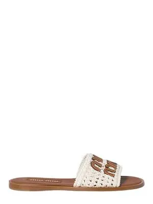 Miu Miu Crochet Sandals - Avorio