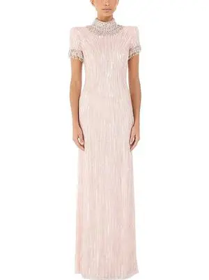 Jenny Packham Madeleine Beaded Maxi Dress - Fox Coral