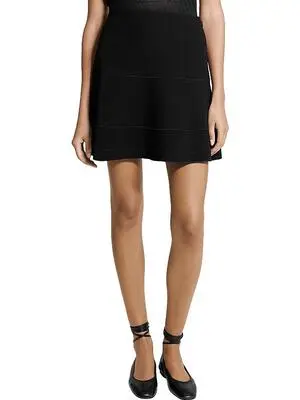 Theory Tiered Seam Skirt - Black