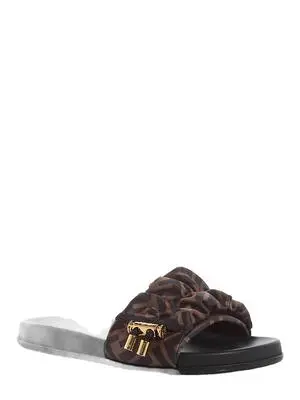 Fendi Feel Slide Sandals - Tobacco