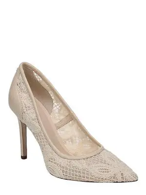 Sam Edelman Hazel Mesh Pointed Pumps - Warm Ivory