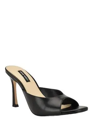 Nine West Kisco Stiletto Heel Slide Sandal - Black