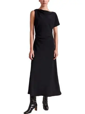 LA LIGNE Matte Moira Midi Dress - Black