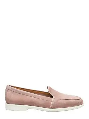 Santoni Seta Suede Loafer - Pink