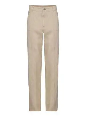 PCFG Linen Blend Free Heaven Pant With Pocket - Beige