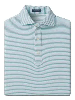 TURTLESON Dean Stripe Performance Polo - Splash/retro Pink