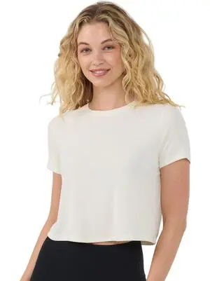 TAVI Ribbed Tee - Coconut