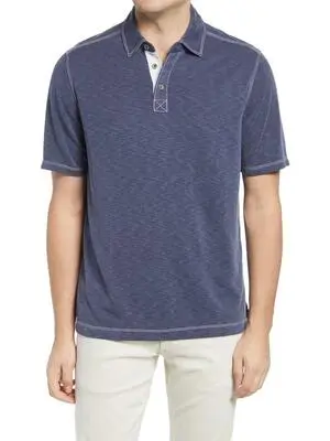 Johnston & Murphy Slub Polo - Navy
