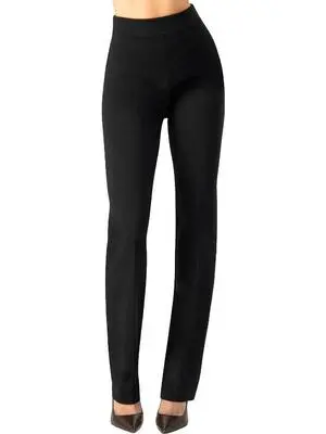 IVONNE Straight Leg Trousers - Black
