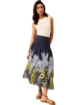 MARIE OLIVER Owens Midi Skirt - Heron