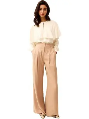MARIE OLIVER Macbee Wide Leg Pants - Sesame
