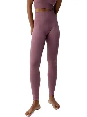 BORN LIVING YOGA Nawal Seamless High Rise Sport Legging - Deep Rose