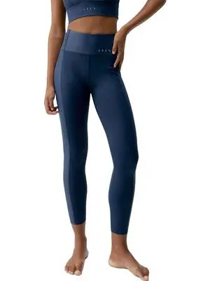 BORN LIVING YOGA 7/8 Performance High Rise Sport Leggings - Sailor Blue