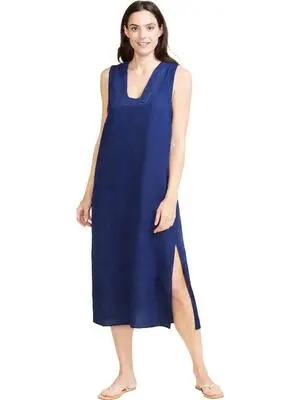 SITANO Grotta Midi Ladder Lace Dress - Navy