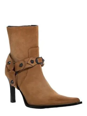 Balenciaga City Harness Booties - Camel/brass