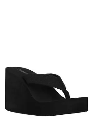 Jeffrey Campbell Astria 2 Thong Platform Sandals - Black