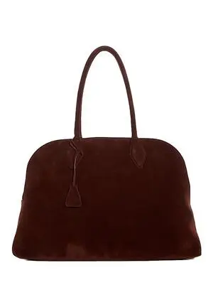 REFORMATION Oversized Seraphina Suede Tote - Espresso