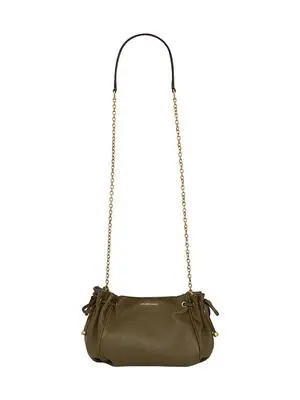 Gerard Darel Le Mini 24h Leather Shoulder Bag - Khaki