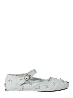 Miu Miu Crystal Embellished Mary Jane Ballerinas Linfa
