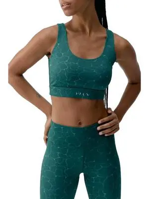 BORN LIVING YOGA Organic Medium Support Performance Sport Top - Deep Green