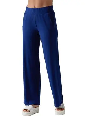 TAVI Brushed Tec Knit Wide Leg Pant Deep Navy