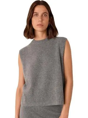 Whistles Knitted Sleeveless Vest - Grey