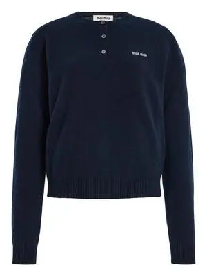 Miu Miu Cashmere Crewneck Sweater - Blue