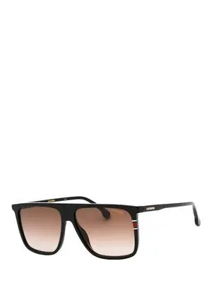 Carrera Eyewear Square Frame Sunglasses 807/ha - Black/dark Brown (carrera 172