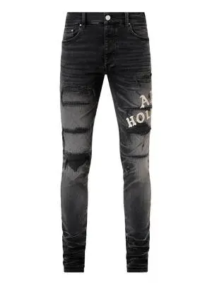 Amiri Hollywood Thrasher Skinny Jeans - Honey Comb Indigo