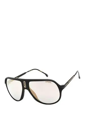 Carrera Eyewear Safari Aviator Frame Sunglasses - Matte Black/grey Gold Mirrored (safari65/n