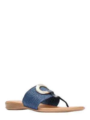 Andre Assous Nixi Thong-toe Slide Sandal - Navy