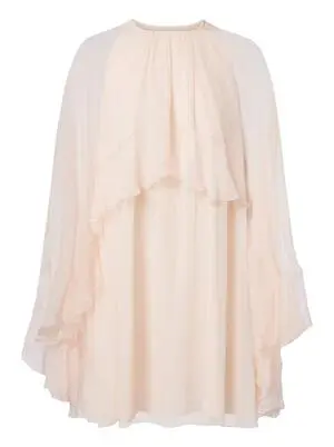 Chloé Ruffled Silk Minidress - Pink