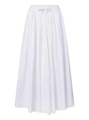 Dolce & Gabbana Cotton Poplin Midi Skirt - White