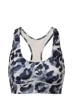 Adidas By Stella McCartney Printed Sports Bra - Grey